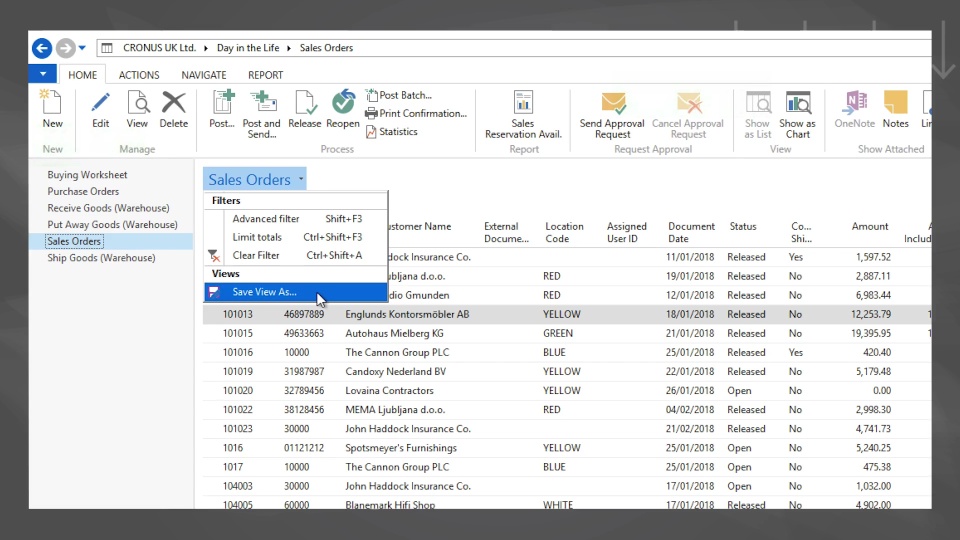 Dynamics NAV - Adding options to the Menu List