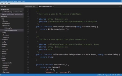 Authentication With Laravel - Create a User Provider