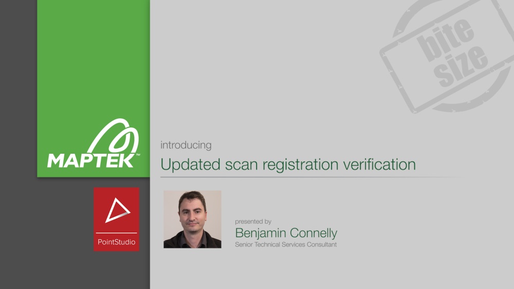 Maptek - Introducing: Updated scan registration verification