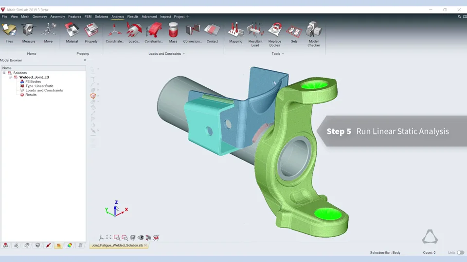 Linear Analysis of Welded Knuckle - Altair Community