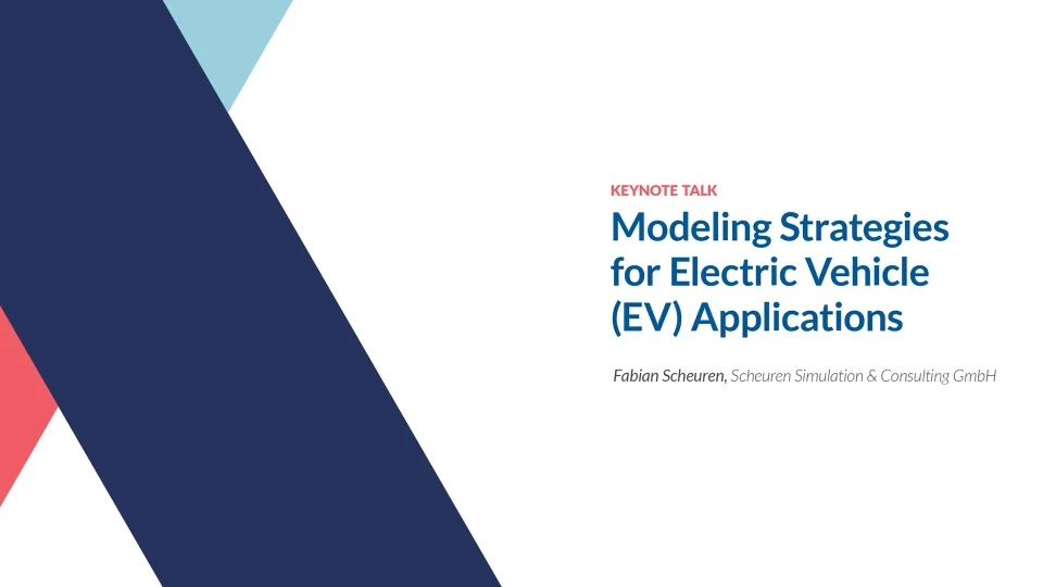 Keynote Modeling Strategies For Electric Vehicle Applications