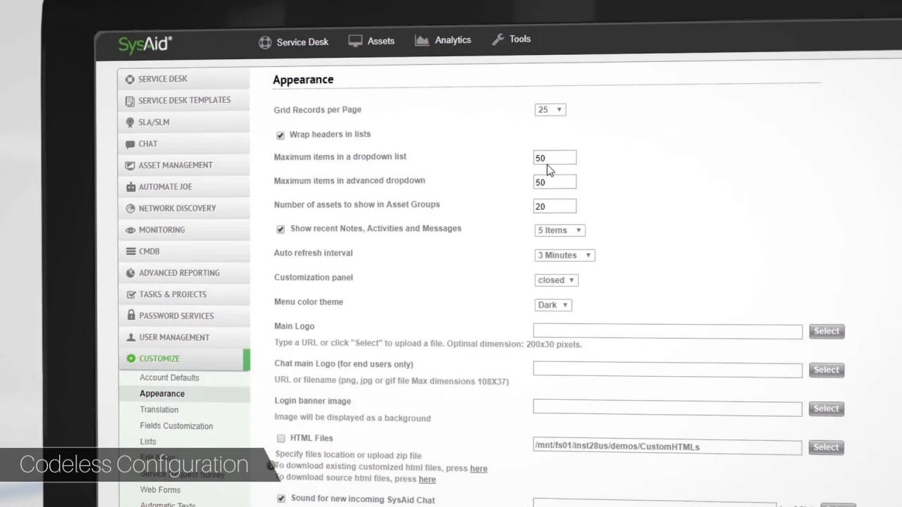 Interactive experience - SysAid
