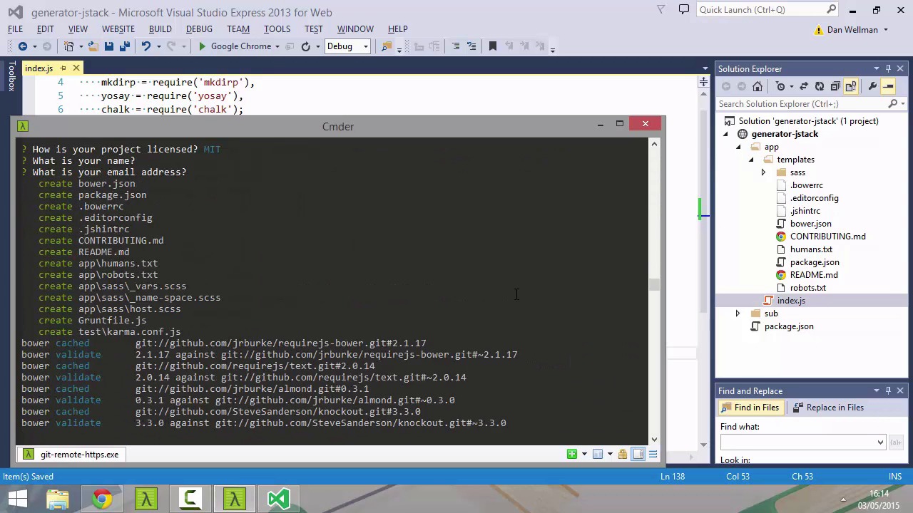 Create a Custom Yeoman Generator - Composing Existing Generators