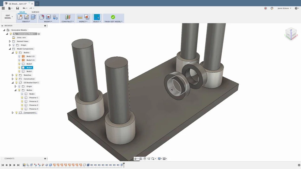 Fusion Help | Defining a design space (3 of 5) | Creating obstacle ...