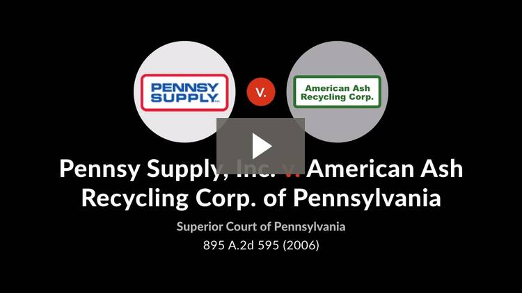 Pennsy Supply, Inc. v. American Ash Recycling Corp. of Pennsylvania ...