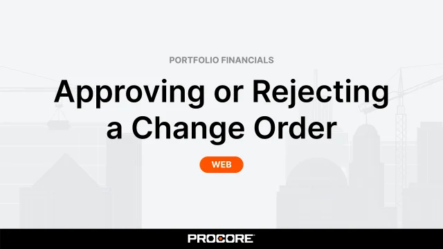 Approval Workflows - Videos (Portfolio Financials) - Procore