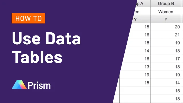 How To Use Prism's Data Tables - Graphpad