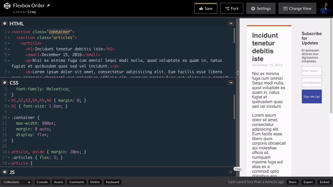 6 Flexbox Projects for Web Designers - Changing the Order