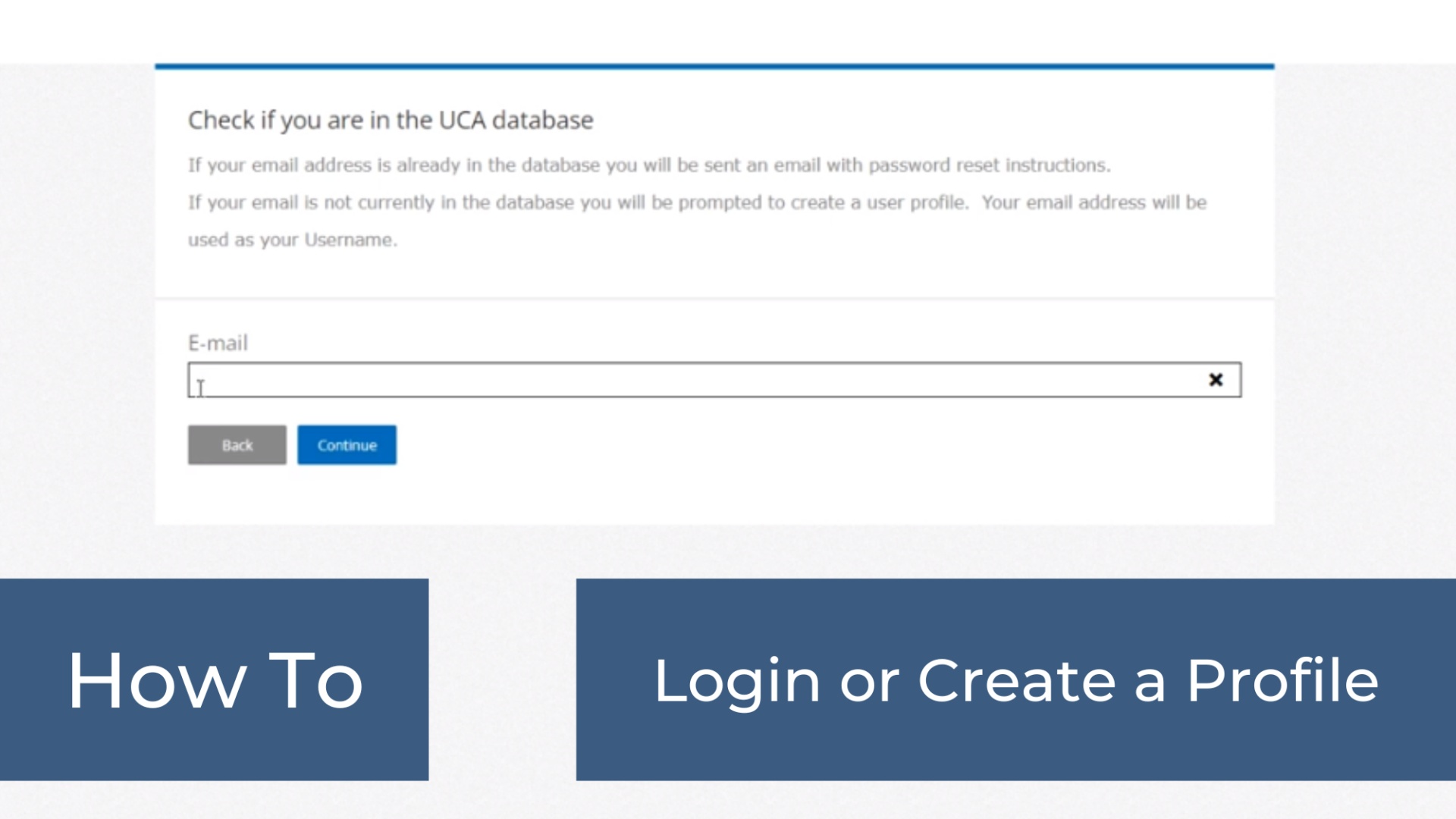 Welcome! Login or Create a New Profile