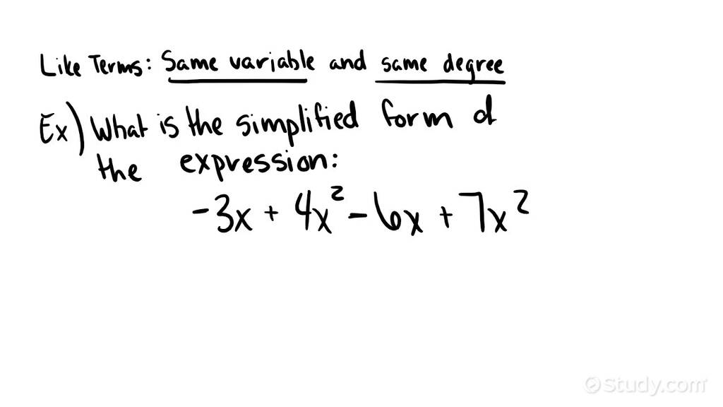 How to Combine Like Terms in Univariate Linear Expressions with ...