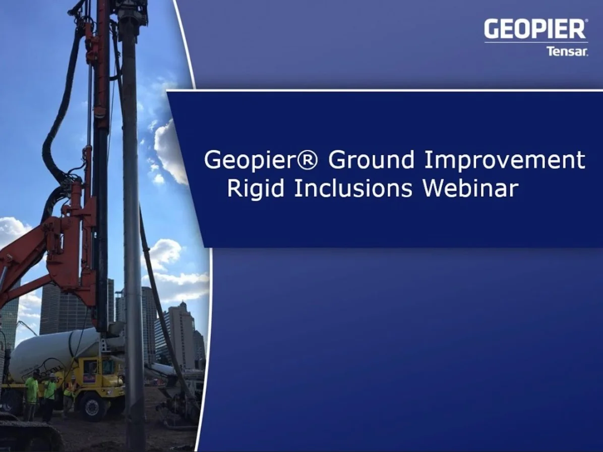 Geopier® Using Rigid Inclusion Technology Webinar | Geopier