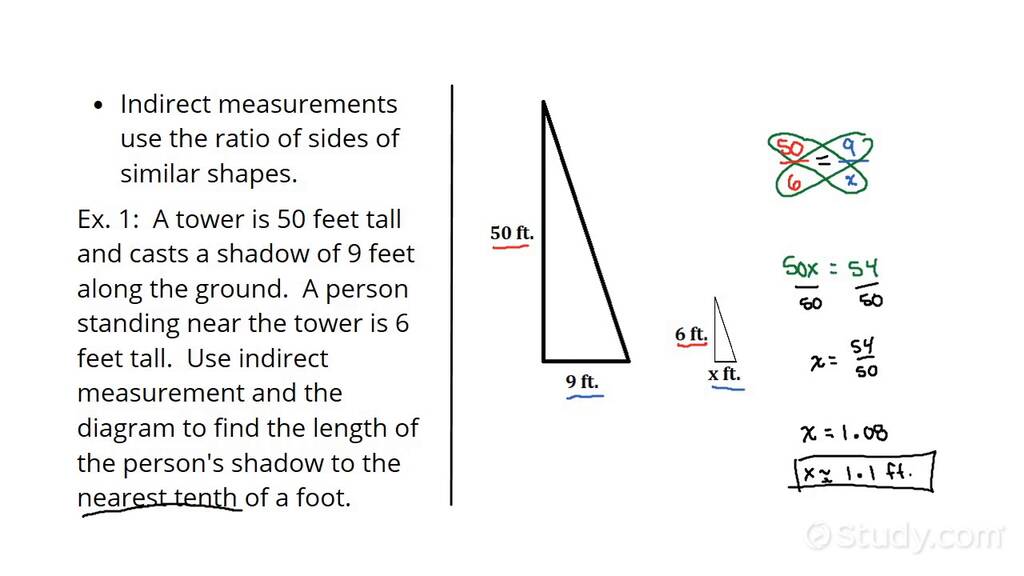How to Use Indirect Measurements | Geometry | Study.com