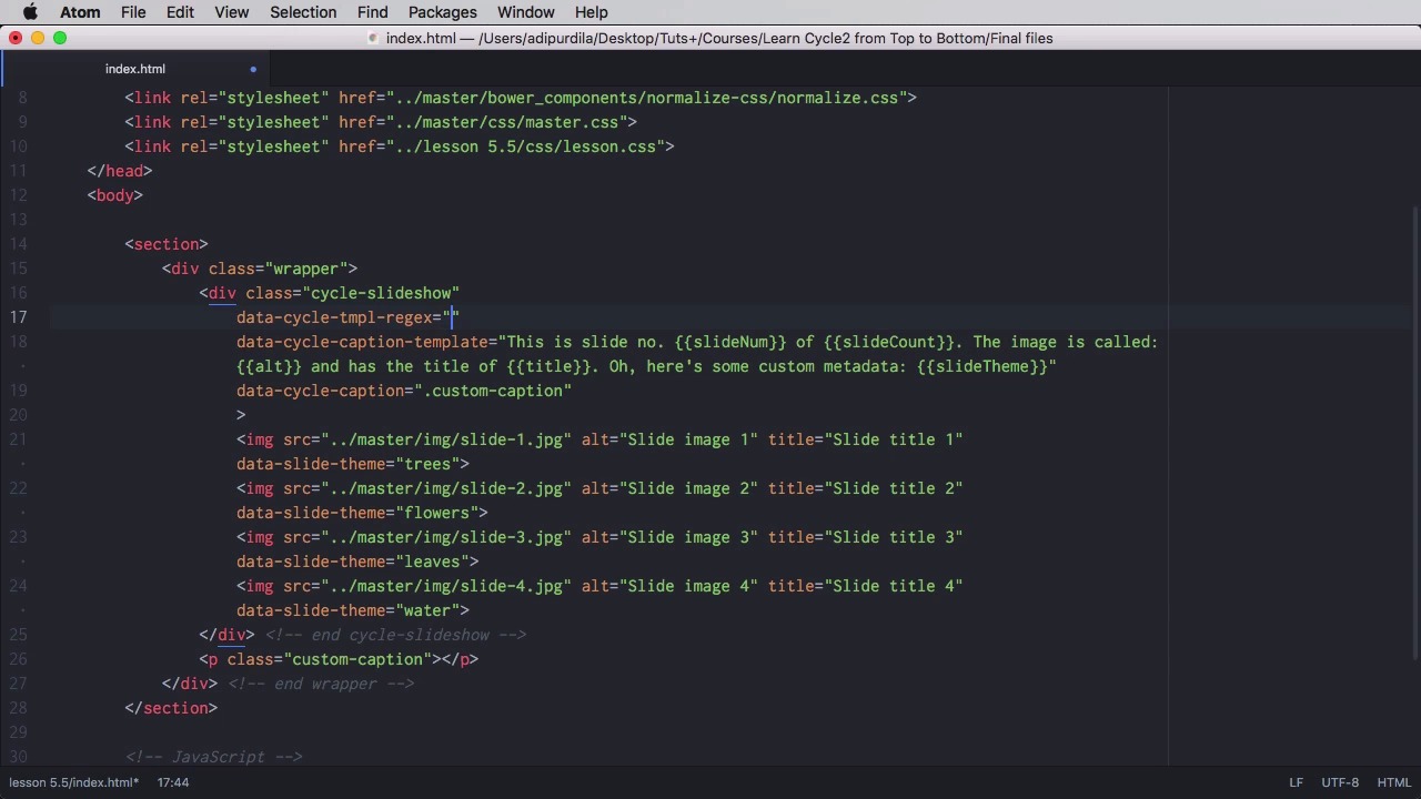 Learn Cycle2 for jQuery From Top to Bottom - Template Customization