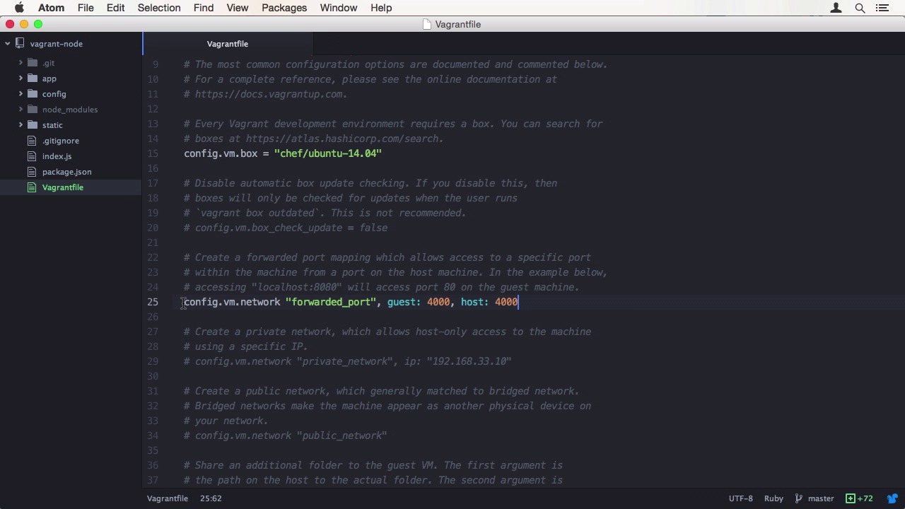 Easy Node.js Development Environment With Vagrant - The Vagrantfile