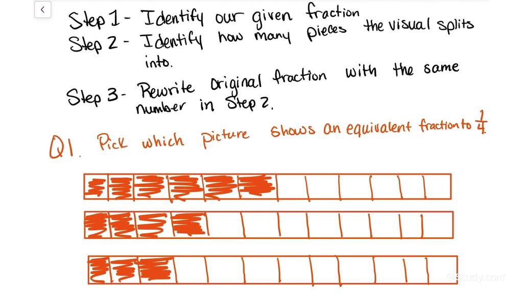 Identifying Equivalent Fraction Models | Algebra | Study.com