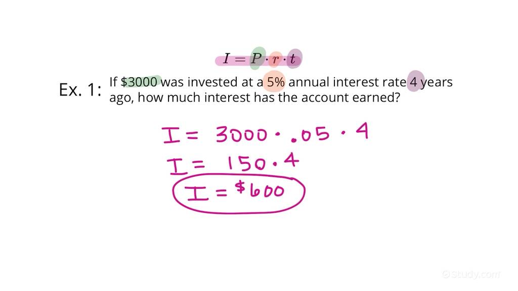 How To Find Simple Interest Without A Calculator Algebra Study