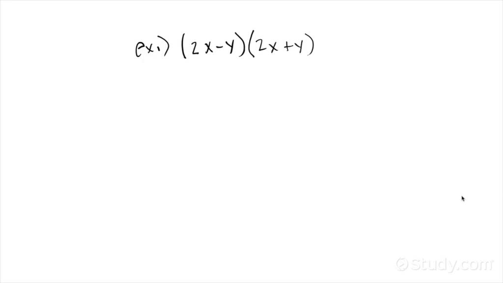 Multiplying Multivariate Conjugate Binomials | Algebra | Study.com
