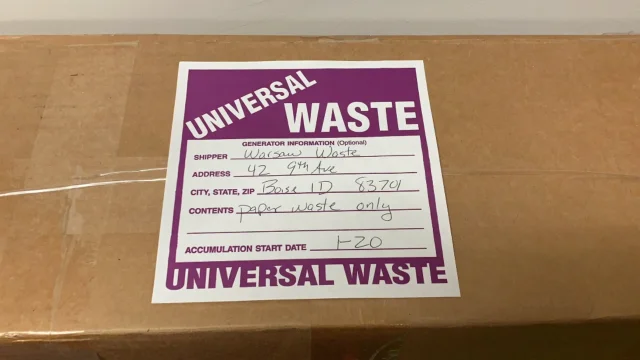 Non-Regulated Waste Labels