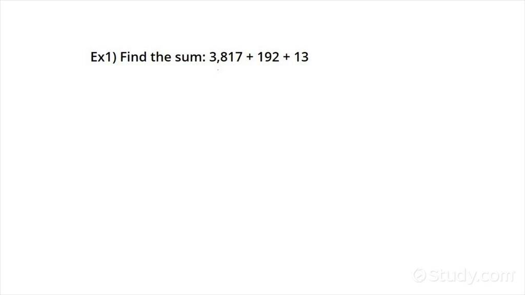 How To Add 3 Numbers With Two Three And Four Digits Algebra Study