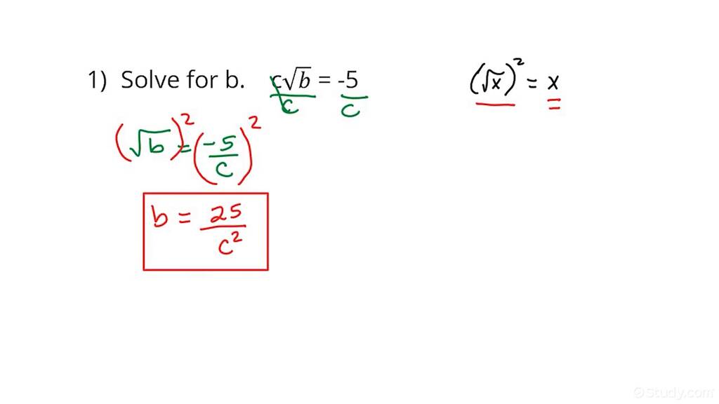 Manipulating Algebraic Symbols with Radicals | Algebra | Study.com