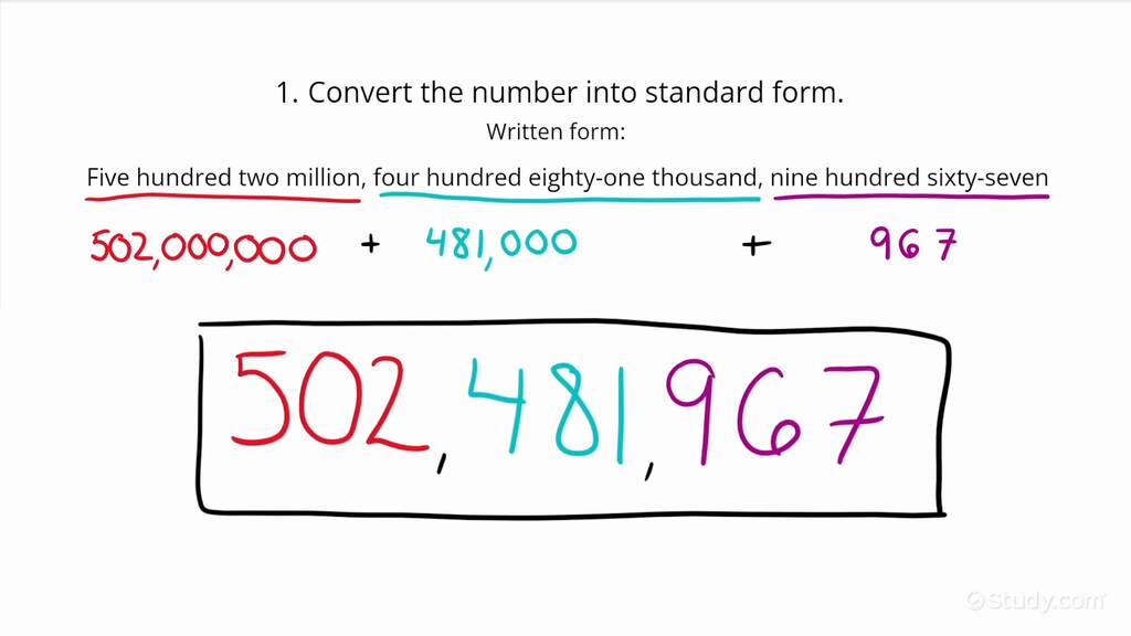 How To Write A Number In Standard Form Study