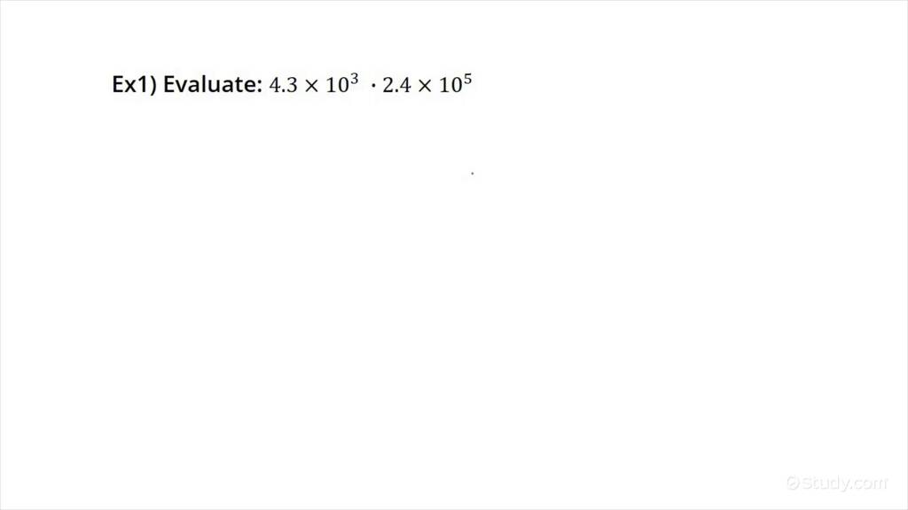 Basic Multiplication of Numbers Written in Scientific Notation ...