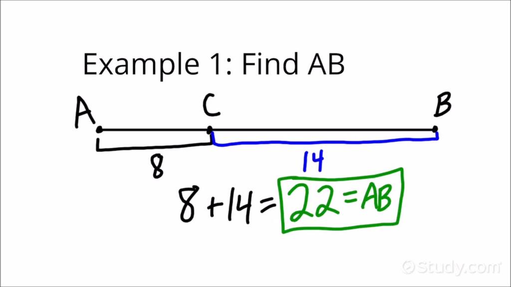 How To Use The Segment Addition Postulate Geometry Study