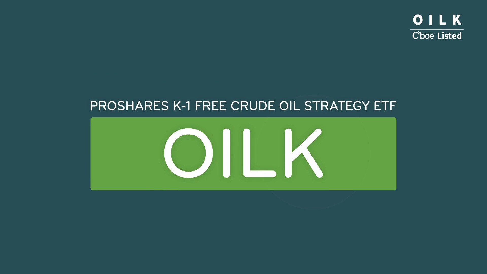 Investors Education Behind the Ticker: ProShares K-1 Free Crude Oil ...