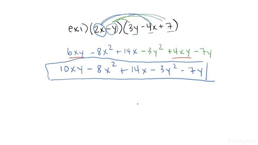 Multiplication Involving Binomials & Trinomials in 2 Variables ...