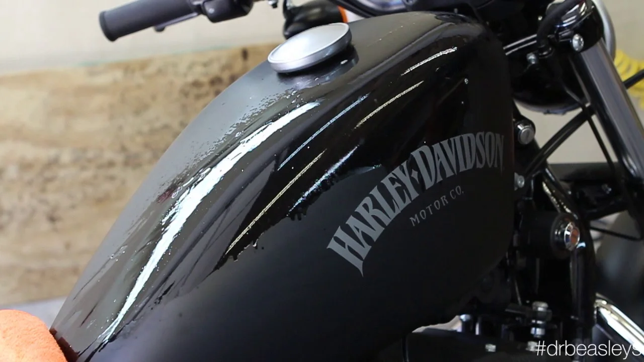 Satin Black Motorcycle Paint Job