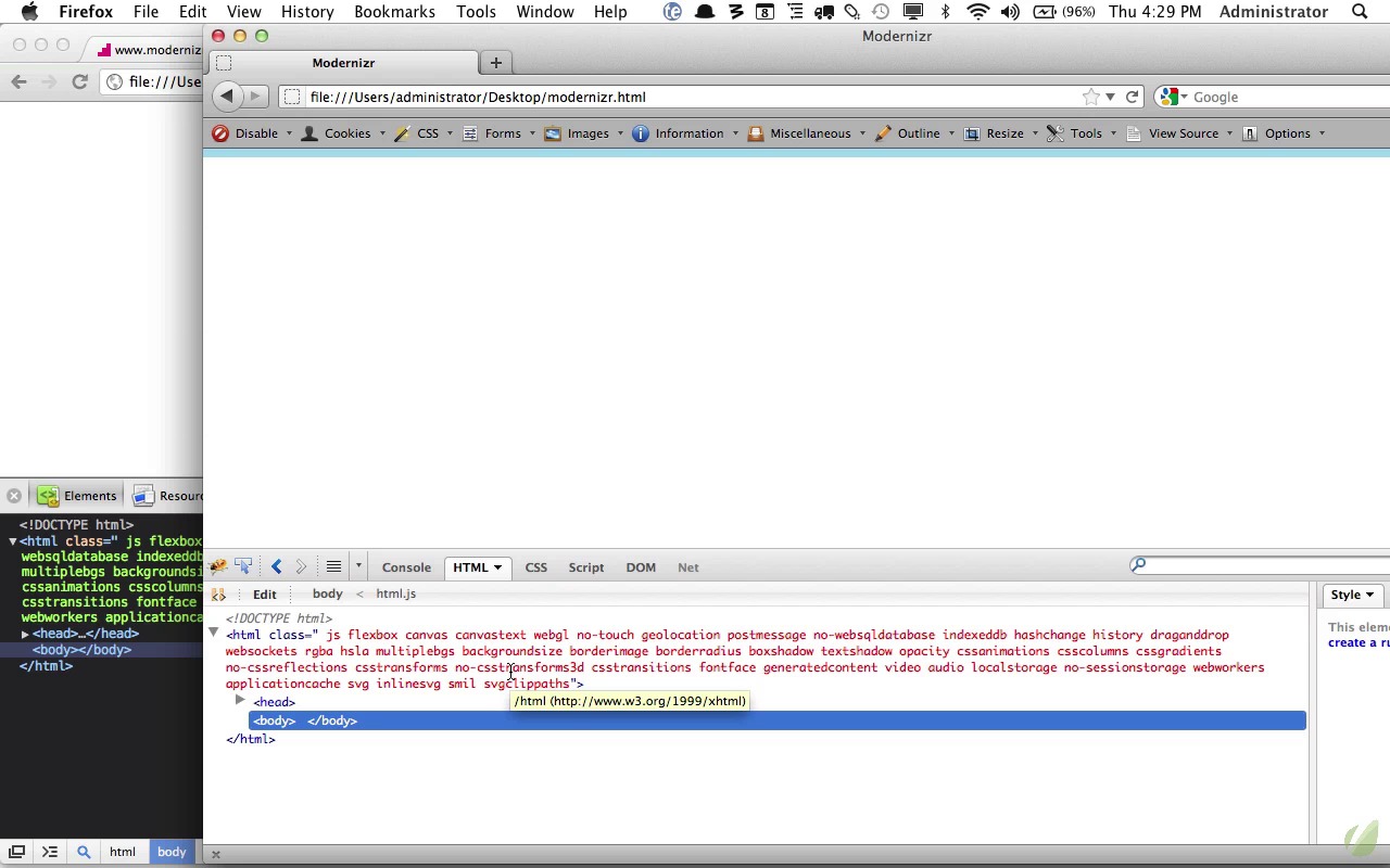 HTML5 Fundamentals - Modernizr
