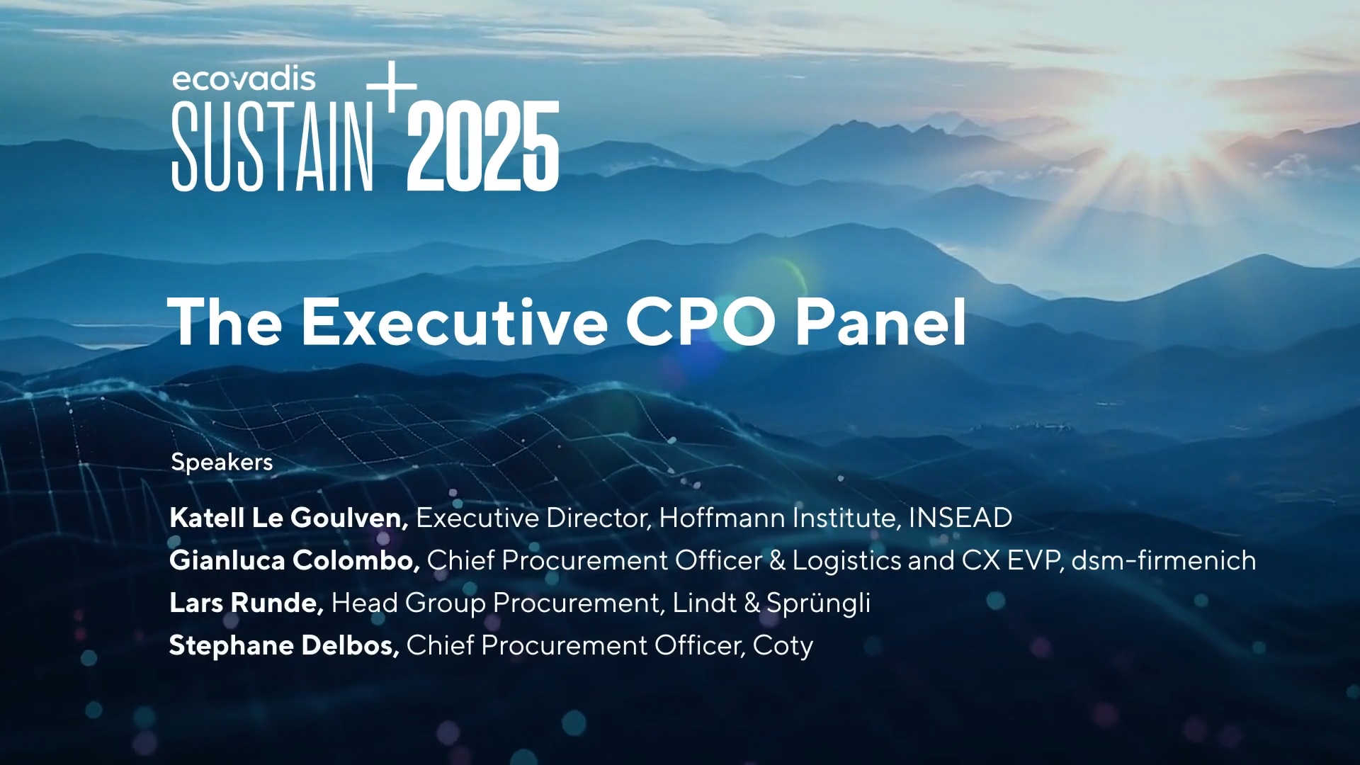 The Executive CPO Panel | EcoVadis