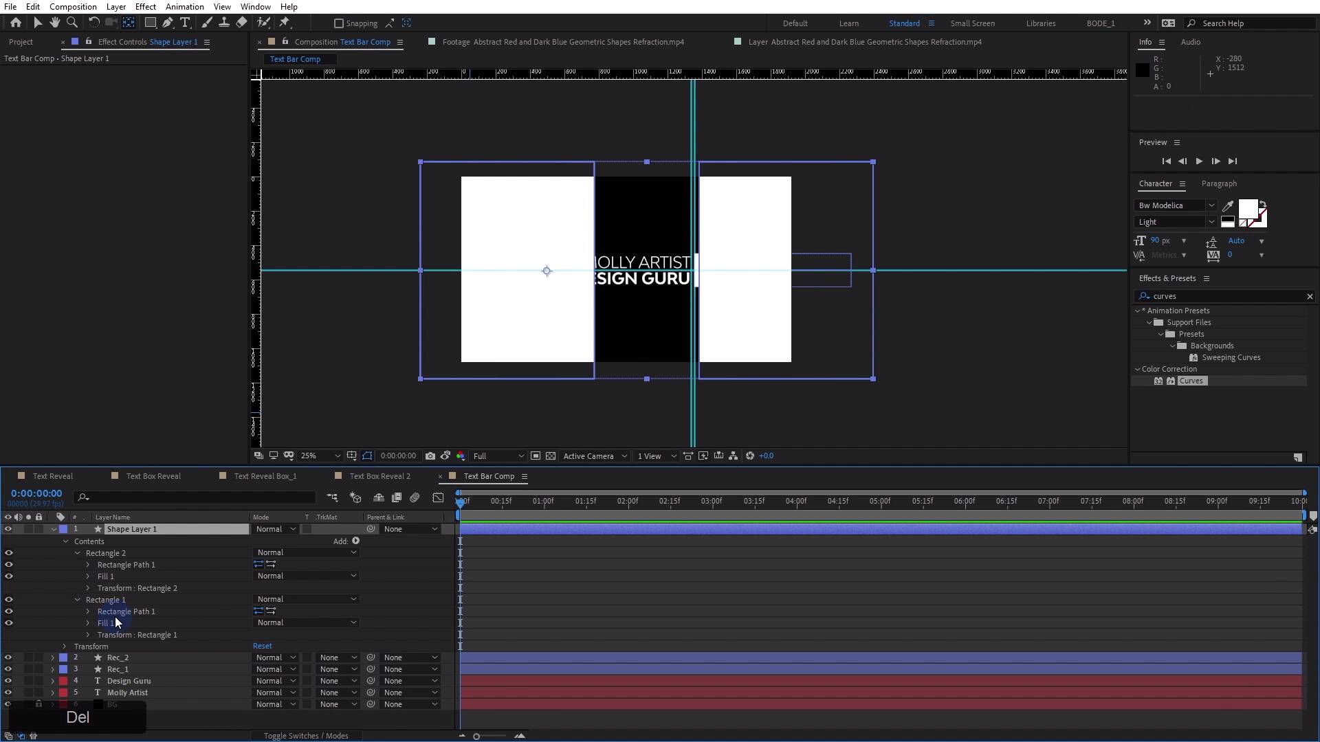 How To Animate In After Effects Text Reveal Rectangles Part 1