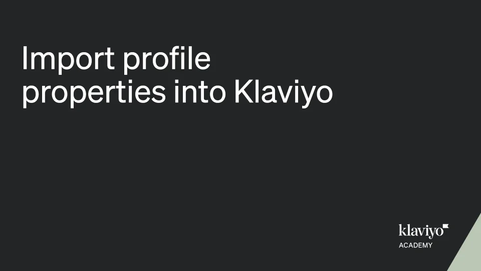 How to import profile properties using a CSV upload | Klaviyo Help Center