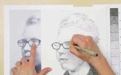 The Art of Pointillism Portraits - Ink the Eyes