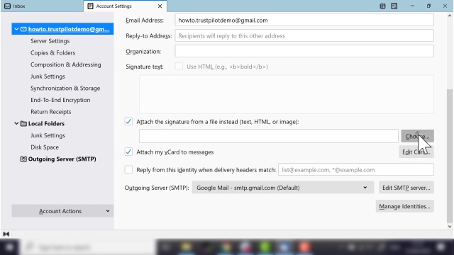 Add a TrustBox Signature widget to your emails