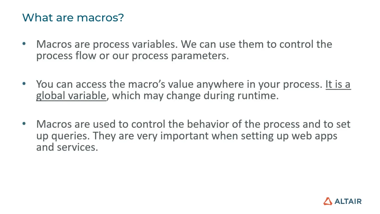 Data Engineering Master - Macros | RapidMiner Academy by Altair ...