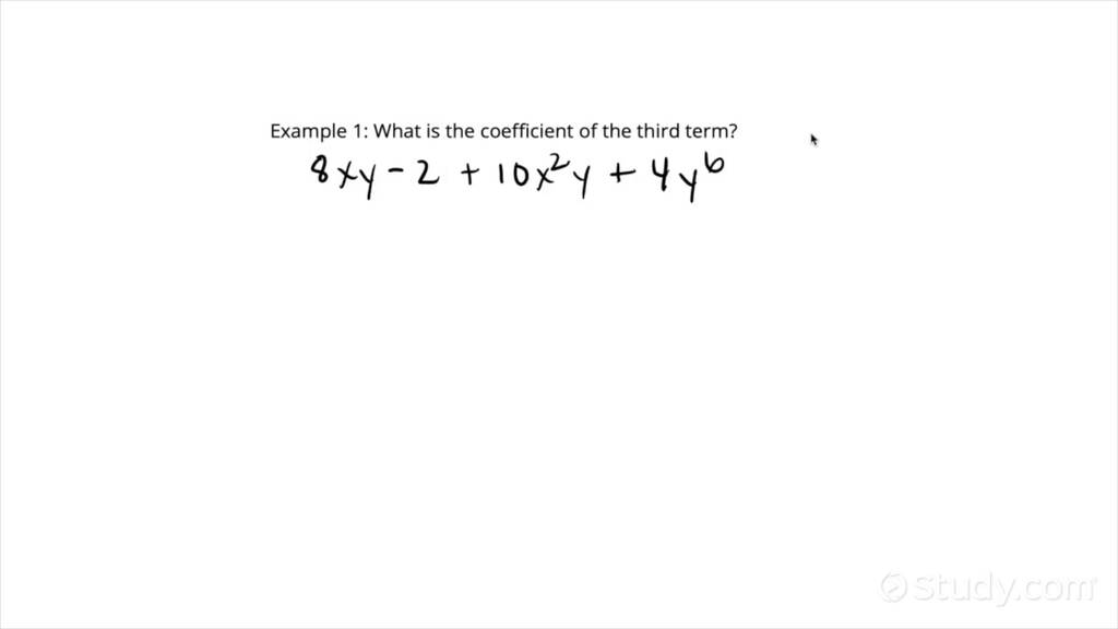 Identifying Coefficients of Terms of a Multivariate Polynomial ...