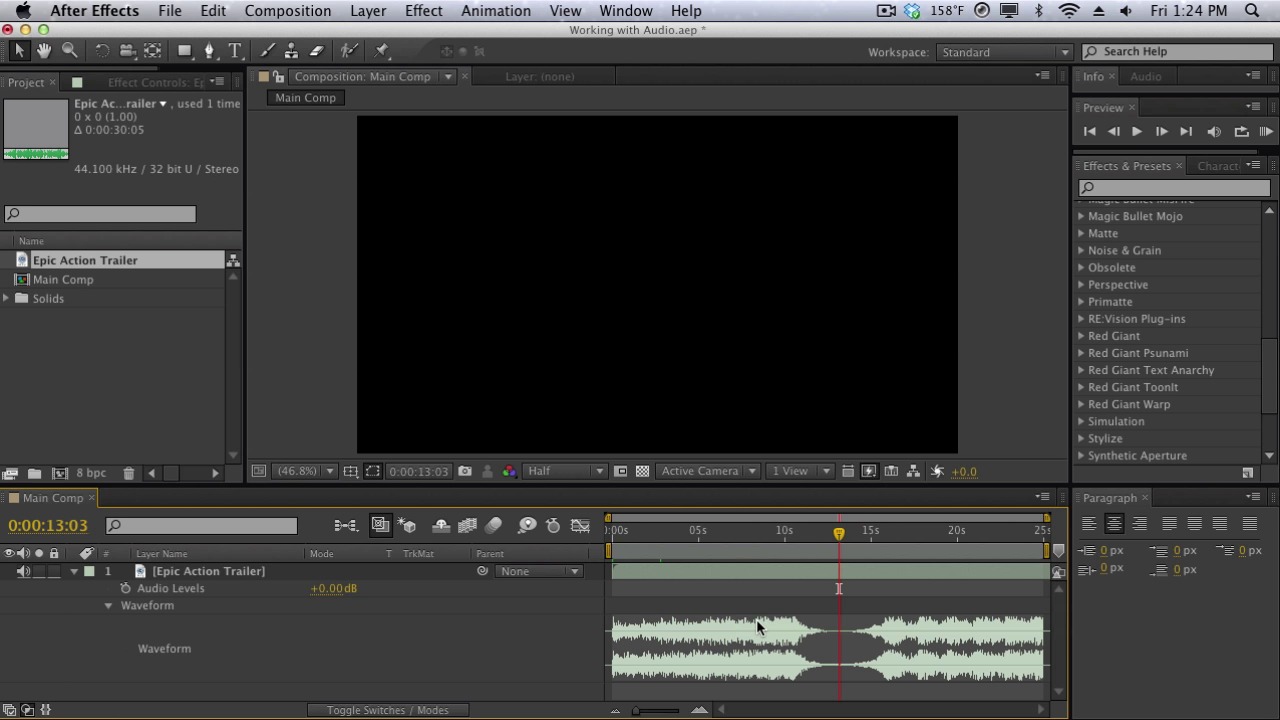 30 Days to Learn Adobe After Effects - Working with Audio