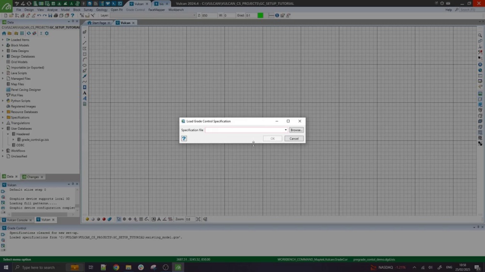 Maptek - How to define Grade Control data sources in Vulcan