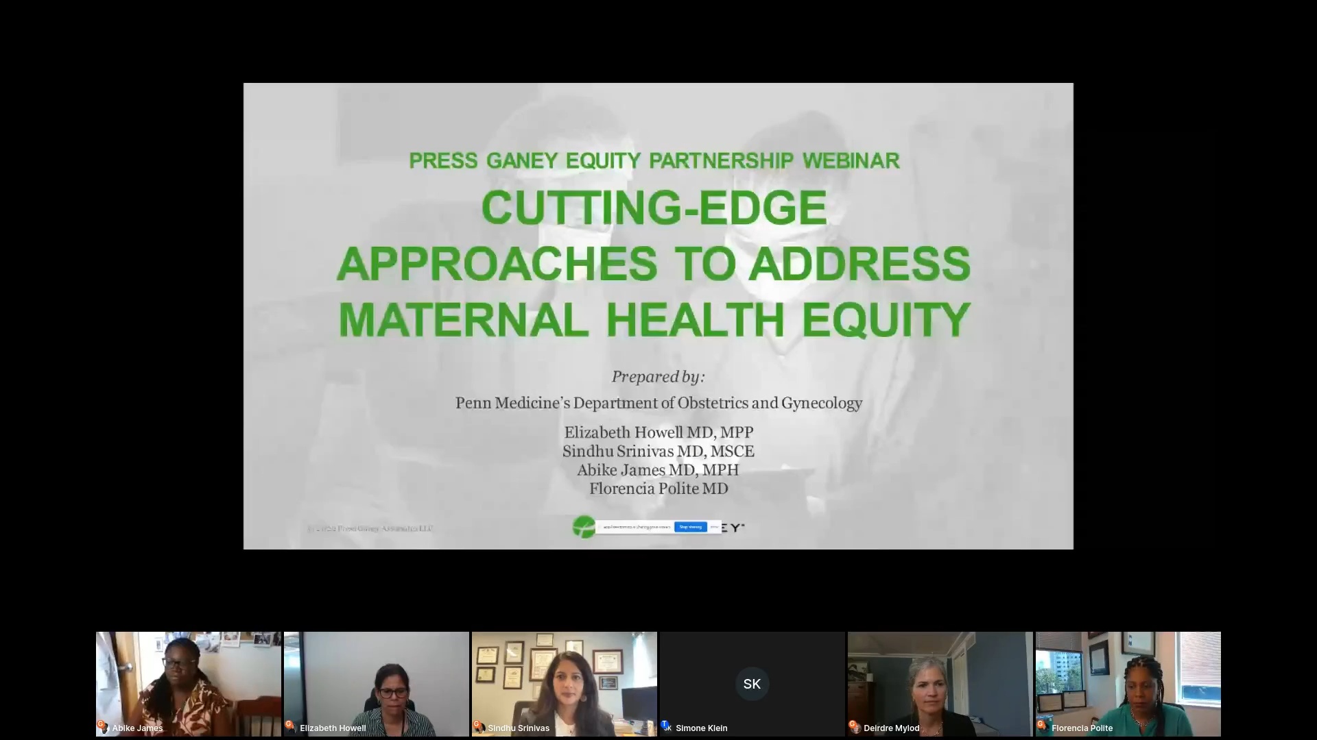 Press Ganey: Cutting Edge Approaches to Address Maternal Health Equity Replay September 2022
