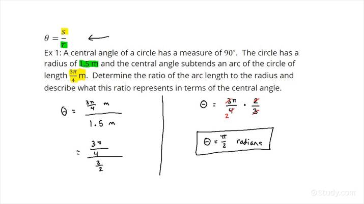 Converting Ratios of Arc Lengths to Radii & Describing the Result ...