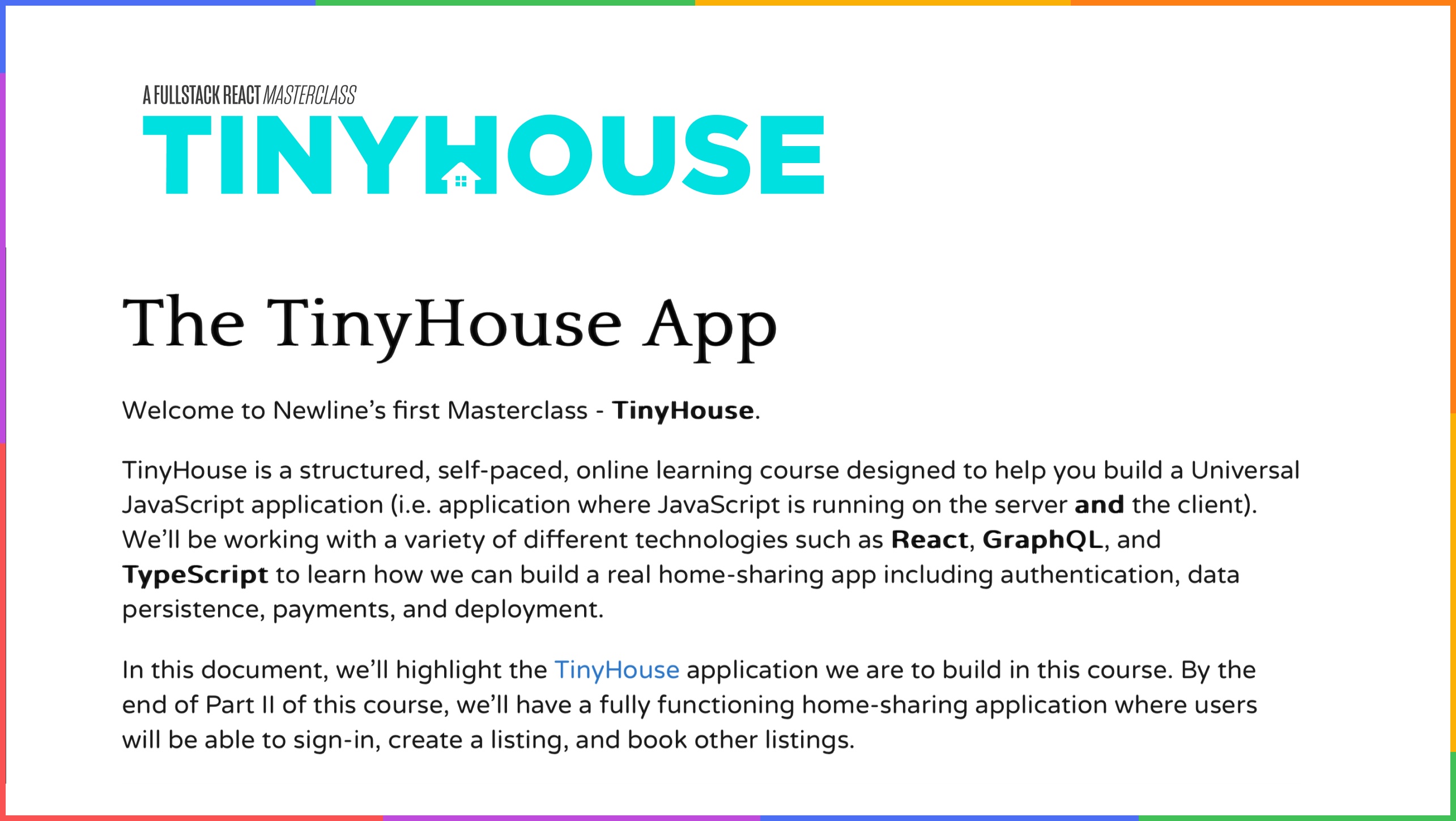 The TinyHouse App - 1.2 | newline