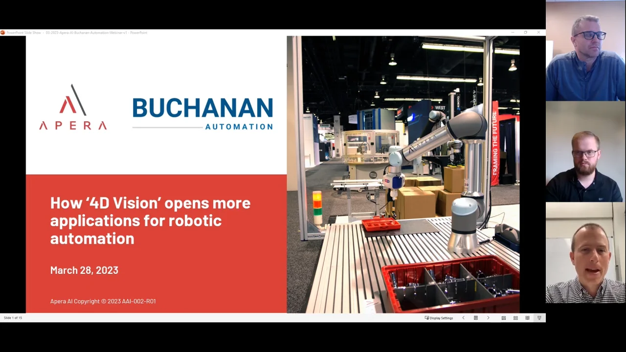 Webinar: How ‘4D Vision’ opens more applications for robotic automation | Apera AI