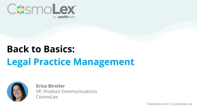 Back to Basics: Legal Practice Management