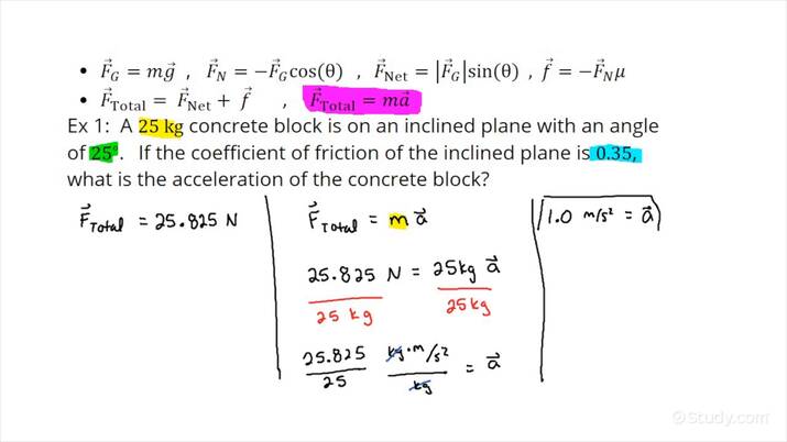 How to Calculate the Acceleration of an Object on an Inclined Plane ...