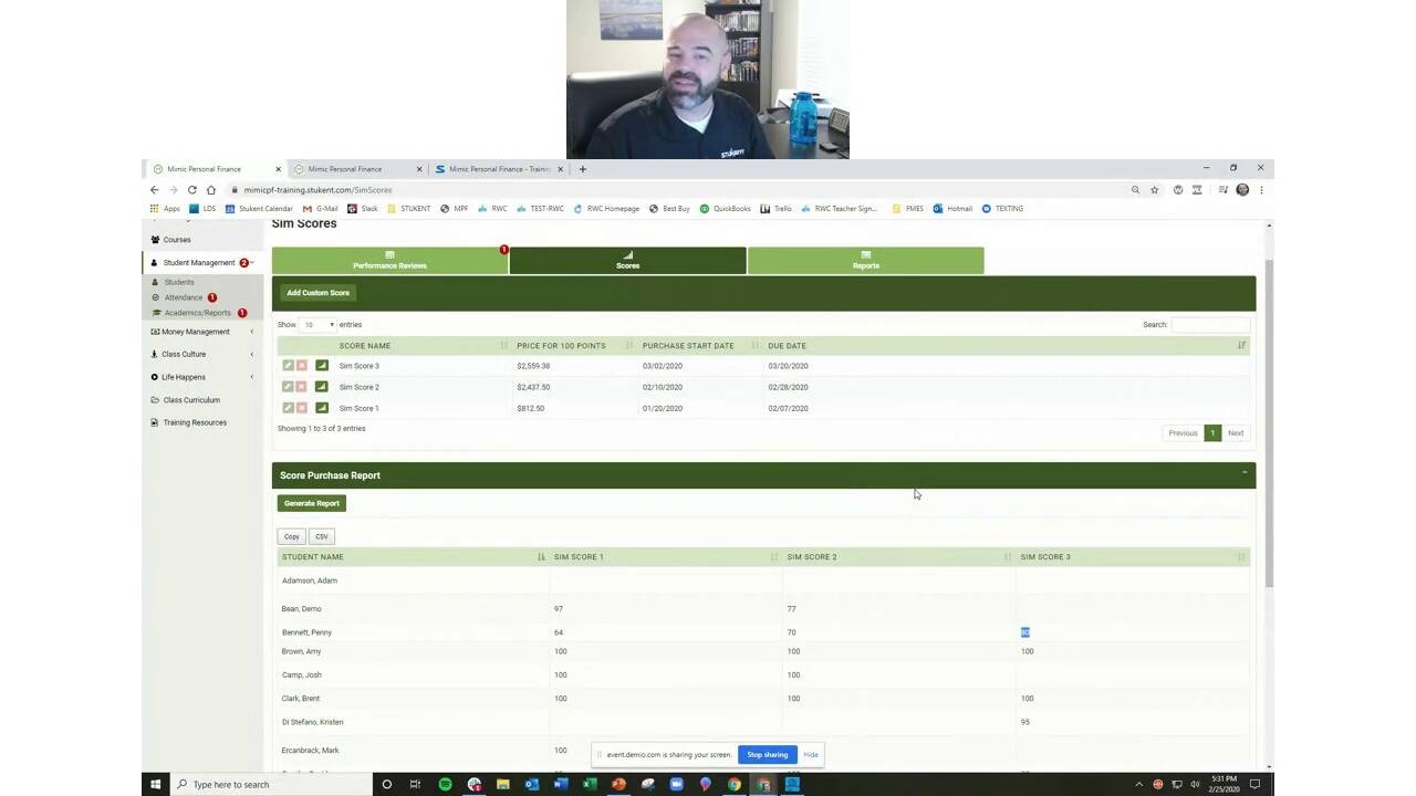 Mimic Personal Finance - Training Videos : Stukent