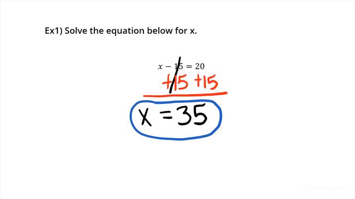 Solving Equations with Subtraction | Math | Study.com