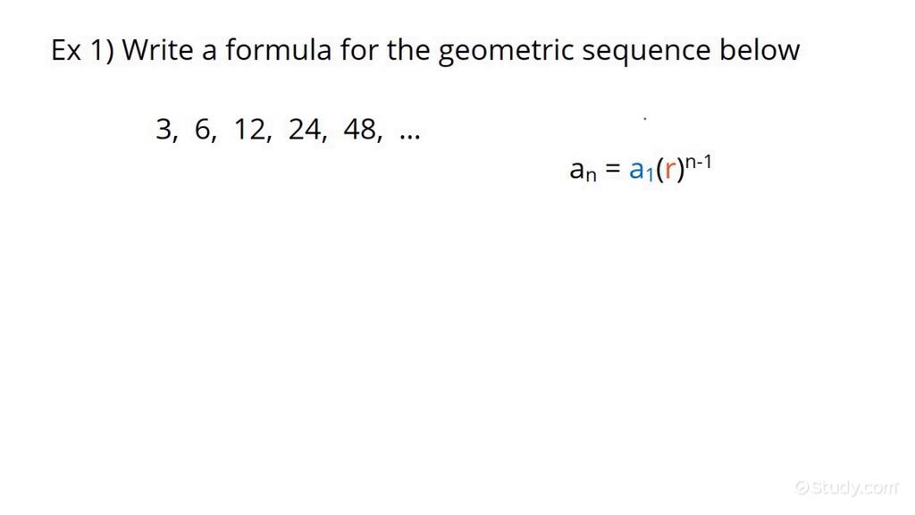 Write a Formula for a Geometric Sequence of Rational Numbers | Algebra ...
