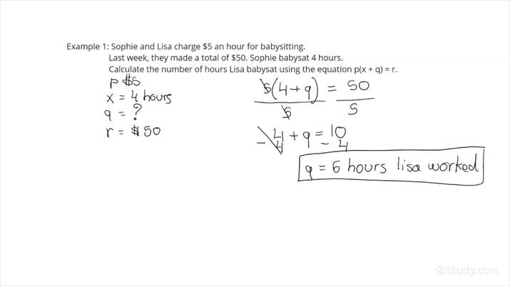 How to Solve a Word Problem by Writing an Equation in the Form p(x + q ...